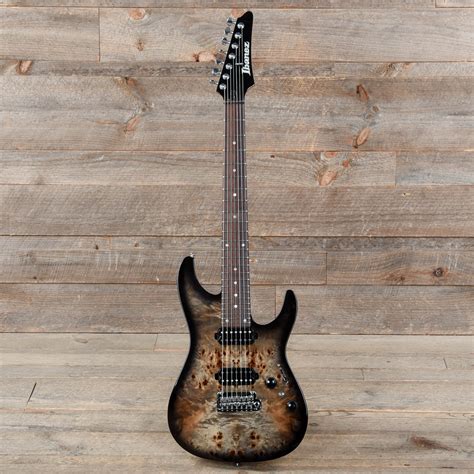 Ibanez Az427p1pb Premium 7 String Charcoal Black Burst Chicago Music