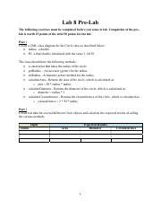 Lab Prelab Pdf Lab Pre Lab The Following Exercises Must Be Completed Before You Come To Lab