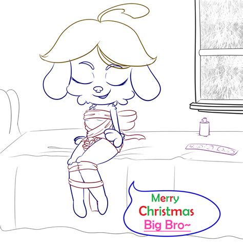 Rule 34 Anthro Bed Bedroom Blanket Bow Breasts Christmas Closed Eyes Condom Condom Wrapper