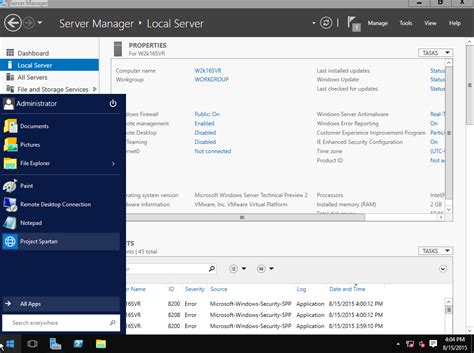 First Impression Of Windows Server Technical Preview TechCrumble