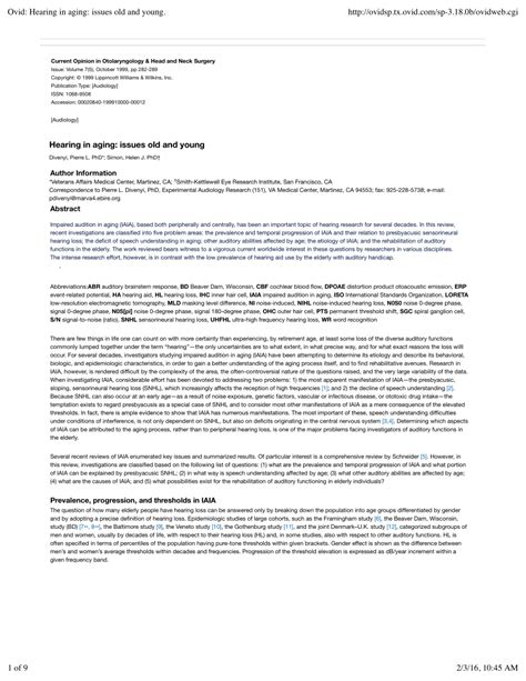 Pdf Spectral Selectivity In Binaural Contralateral Inhibition