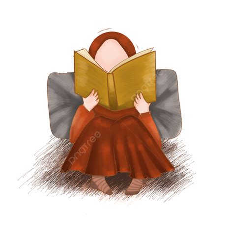 Cute Girl Reading A Book Faceless Muslimah Faceless Girl Cute
