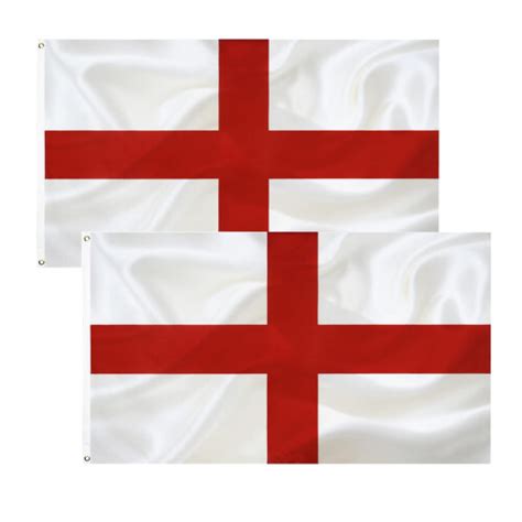 2pcs England Flag St Georges Cross Flag 3x5 Ft 90x150cm England