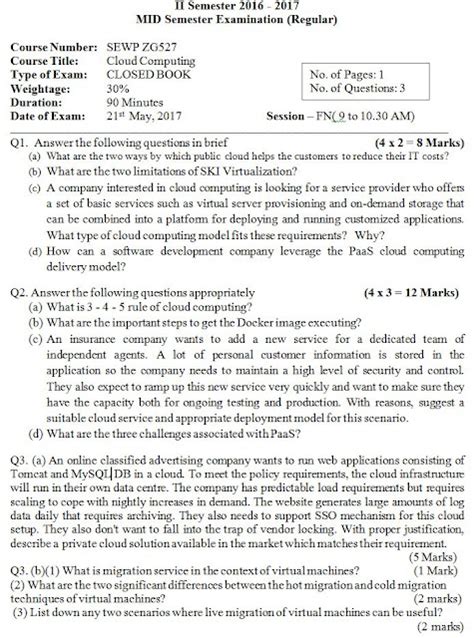 Cloud Computing Mid Sem Solution Waseian