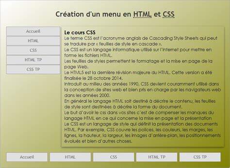 Tp2 Les Menus En Html Et Css Apcpedagogie