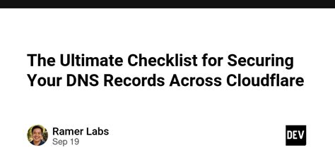 The Ultimate Checklist For Securing Your Dns Records Across Cloudflare