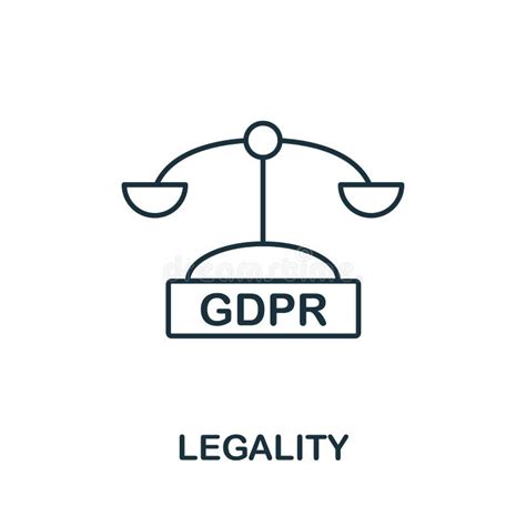 Legality Icon Line Style Element From Gdpr Collection Thin Legality Icon For Templates