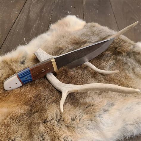 Carbon Steel Rough Forged Hunting Knife With Customizable Leather