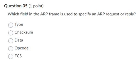 Solved The Command Arp A Lists The Entries Of The Arp