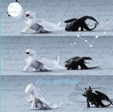 Light Fury And Toothless Cómo Entrenar A Tu Dragón Como Entrenar