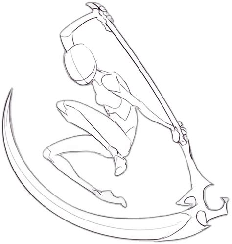 Scythe Pose Reference Drawing Body Poses Sketch Poses Esboços De