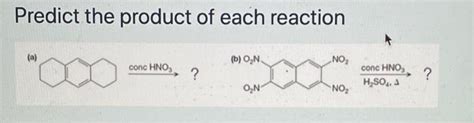 Solved Predict The Product Of Each Reaction Chegg