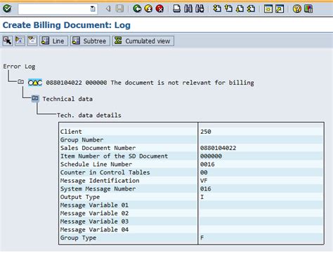 Vf016 Msg Error The Doc Is Not Relevant For Billli Sap Community