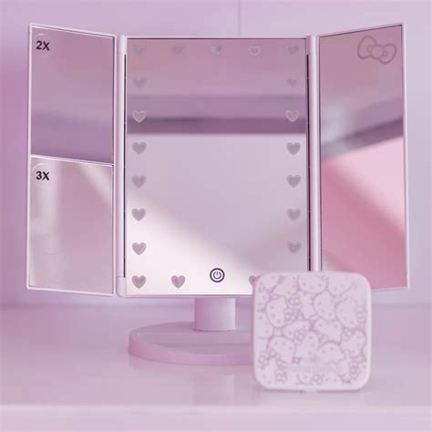 Impressions Vanity Hello Kitty Supercute Trifold Compact Mirror Bu