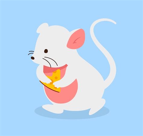 Premium Vector Mouse With Cheese