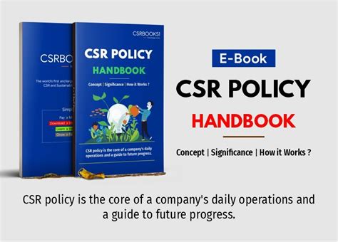 One Of Its Kind E Handbook On CSR Policy Released India CSR