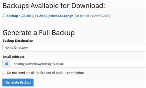 How To Backup Your Website In CPanel Athena Web Designs