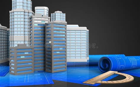 3d Protractor Stock Illustration Illustration Of Dark 102576627