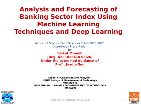 PDF Analysis And Forecasting Of Banking Sector Index Using Machine Learning Techniques And