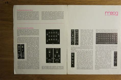 Matrixsynth Moog Modular Synthesizer System 55 Vintage Leaflet