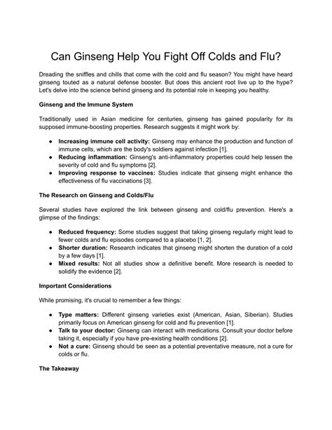 Ppt Can Ginseng Help You Fight Off Colds And Flu Powerpoint
