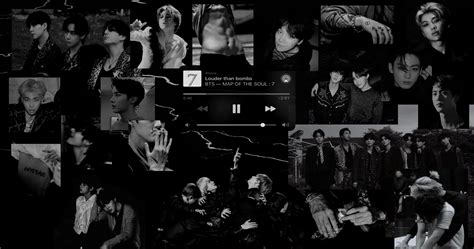 Bts Ot7 Bts Laptop Wallpaper Bts Wallpaper Desktop Black Aesthetic