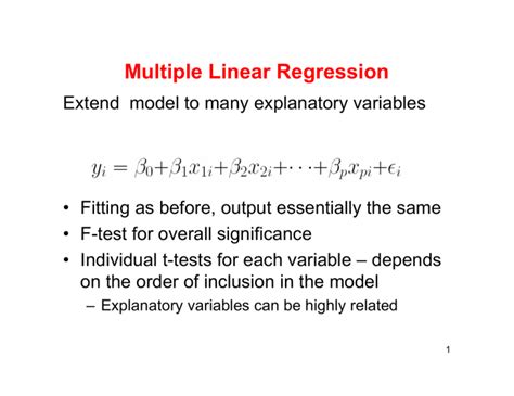 Multiple Linear Regression