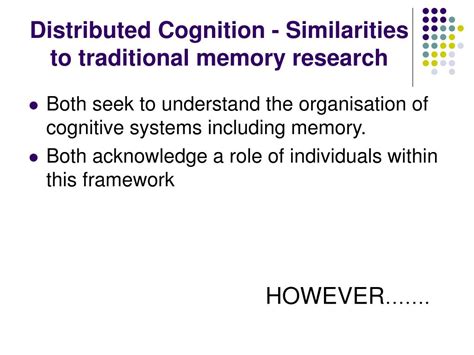 Ppt Traditional V Distributed Cognition In Memory Research Powerpoint