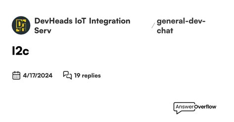 I2c Devheads Iot Integration Server