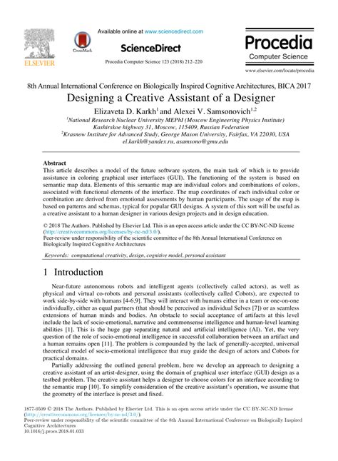 Pdf Designing A Creative Assistant Of A Designer