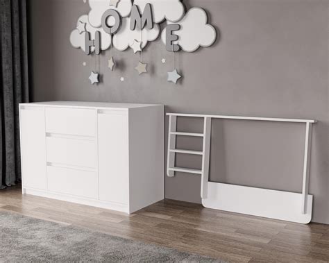 ᐉ Пеленальний комод Furnigrade ПС 4 70 6х110х87 2 см Білий • Краща ціна в Києві Україні