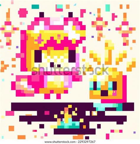 Pixel Art Vectorstyle Image AI Generated Image Shutterstock