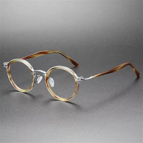 Vintage Round Eyeglasses Frame Men Women Metal Retro Light Spectacles