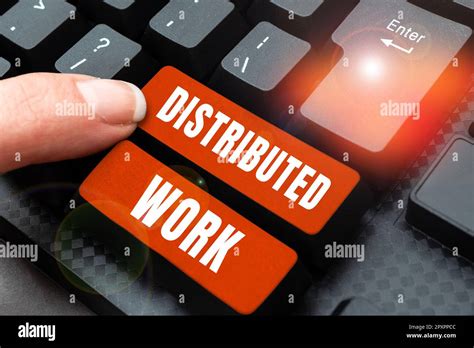 Conceptual Display Distributed Work Conceptual Photo Practiced By Enterprises Using Network