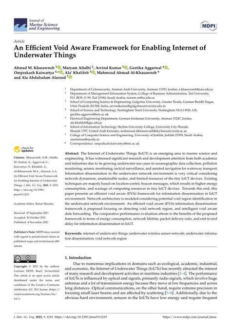 Pdf An Efficient Void Aware Framework For Enabling Internet Of