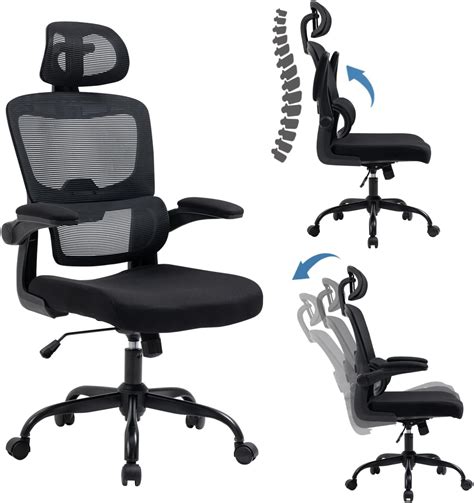 Homemake Furniture Silla Oficina Ergonómica De Respaldo Alto Con