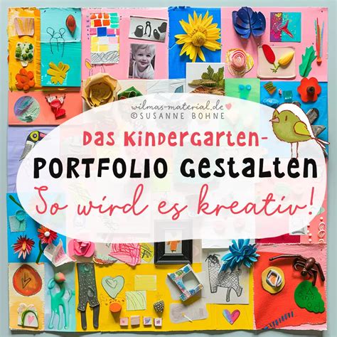 Kreatives Portfolio In Kindergarten Und Kita Mit Freebie