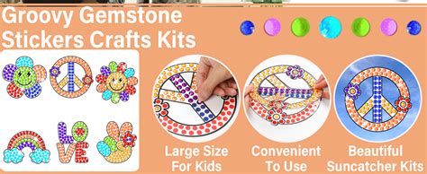 Qyeahkj 6 Pcs Groovy Arts And Crafts Retro Art Crafts Boho