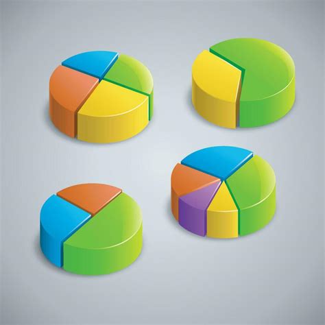 Round Diagram Set Vector Art At Vecteezy