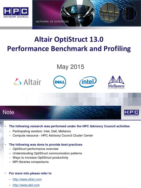 Altair Optistruct 130 Performance Benchmark And 4 Optistruct By Altair Pdf Message Passing