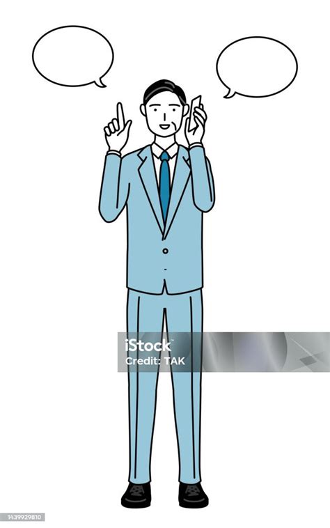 고위 사업가 임원 관리자 및 사장이 전화를 받는 동안 가리키는 간단한 선 그리기 그림 가리키기에 대한 스톡 벡터 아트 및 기타