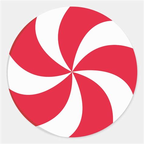 Christmas Red Candy Classic Round Sticker Zazzle Red Christmas Red