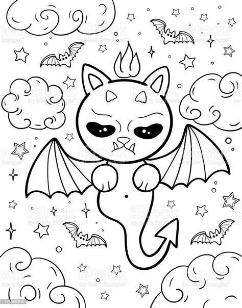카와이 박쥐 어린이를위한 색칠 공부 책 성인을위한 색칠 공부 책 할로윈 색칠 공부 페이지 공포 카와이 흑백 그림 공포 무서움에 대한 스톡 벡터 아트 및 기타 이미지 Istock