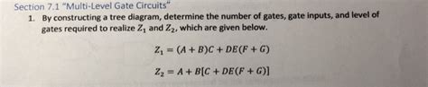 Solved Section 7 1 Multi Level Gate Circuits 1 By Chegg Com