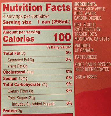 What S Good At Trader Joe S Trader Joe S Sparkling Honeycrisp Apple Juice Beverage