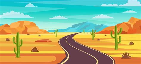 Desert Road Vector Art Icons And Graphics For Free Download