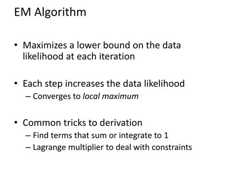 Ppt Hidden Variables The Em Algorithm And Mixtures Of Gaussians