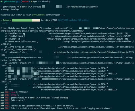 Compile Error When I Use Local Dependency · Issue 4374 · Strapistrapi · Github