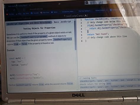 Topictesting Objects For Properties Javascript The Freecodecamp Forum