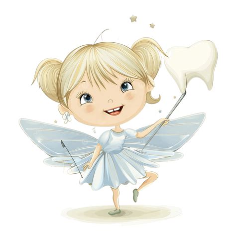 Cute Tooth Fairy With Magic Wand And Tooth Fairy Clipart Magic